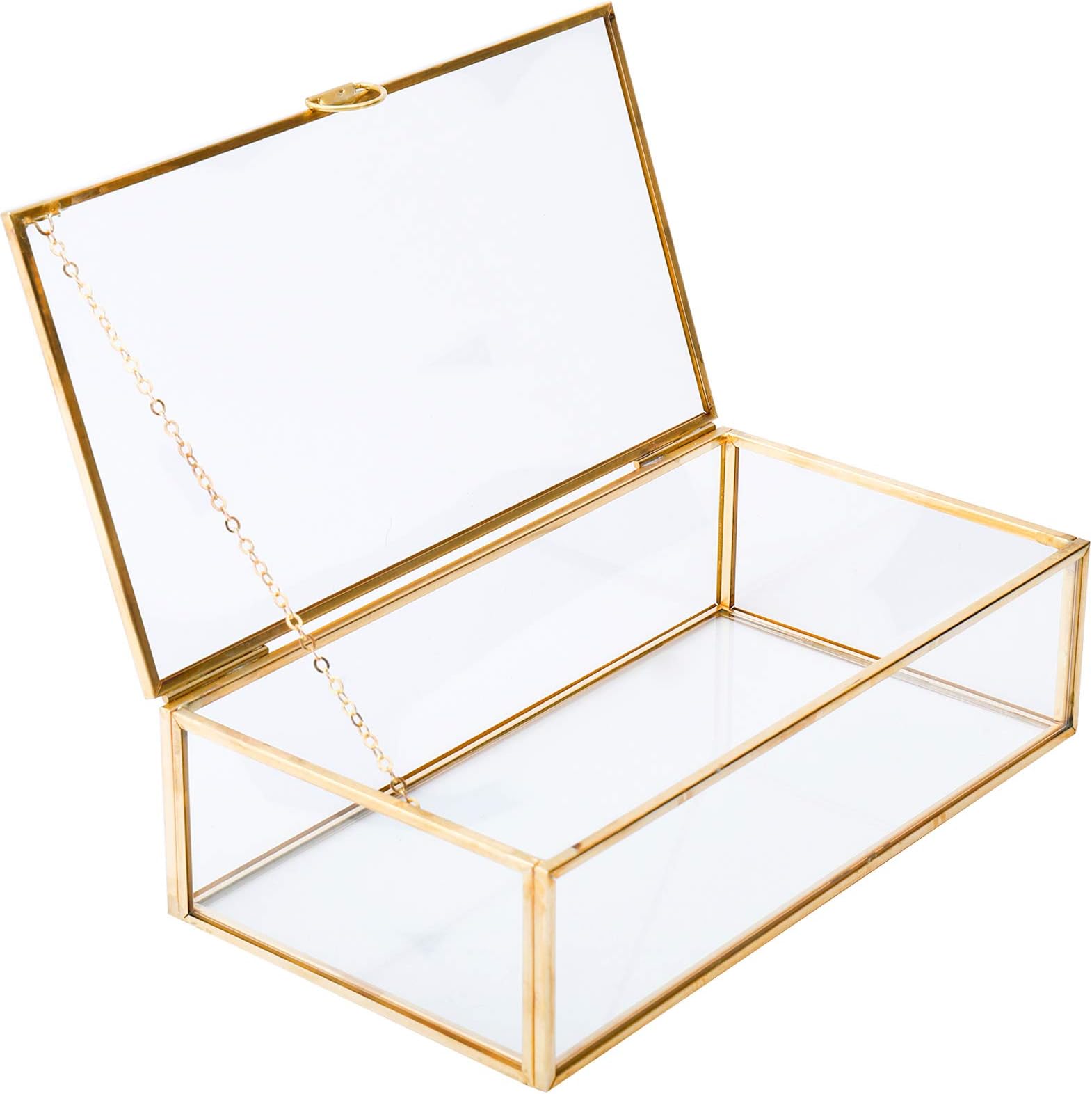 Amazon.com - Hipiwe Gold Glass Photo Box - Large Vintage Photo Storage ...