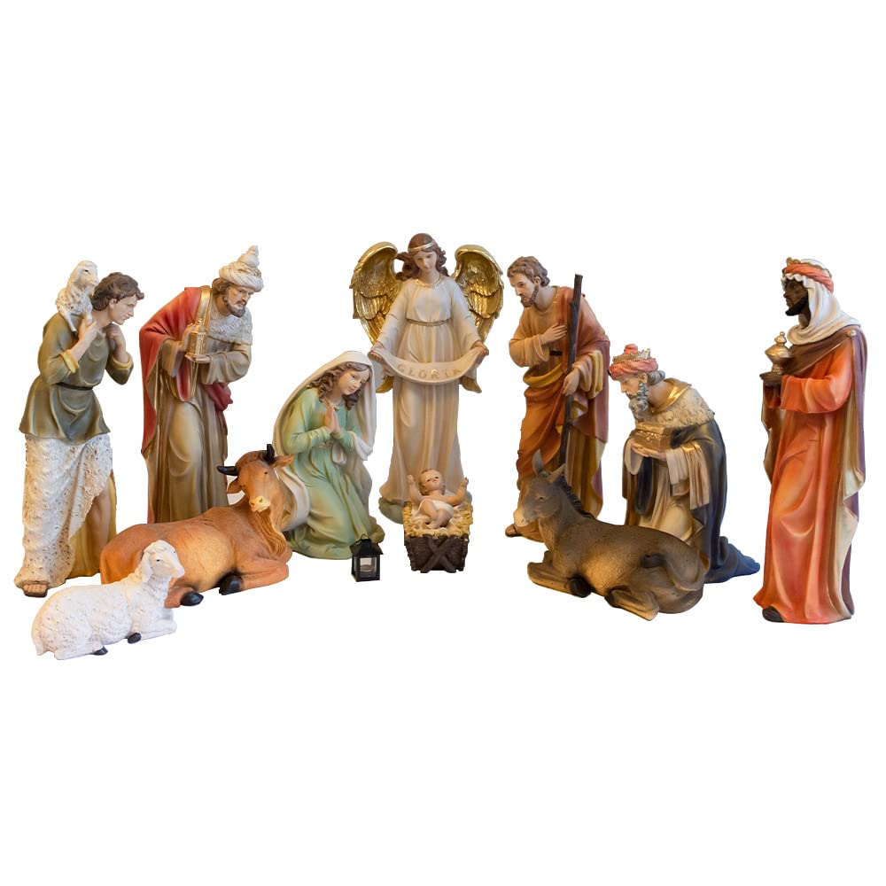 Amazon.com: 24" Large Nativity Set | Includes Jesus, Mary, Joseph, an ...