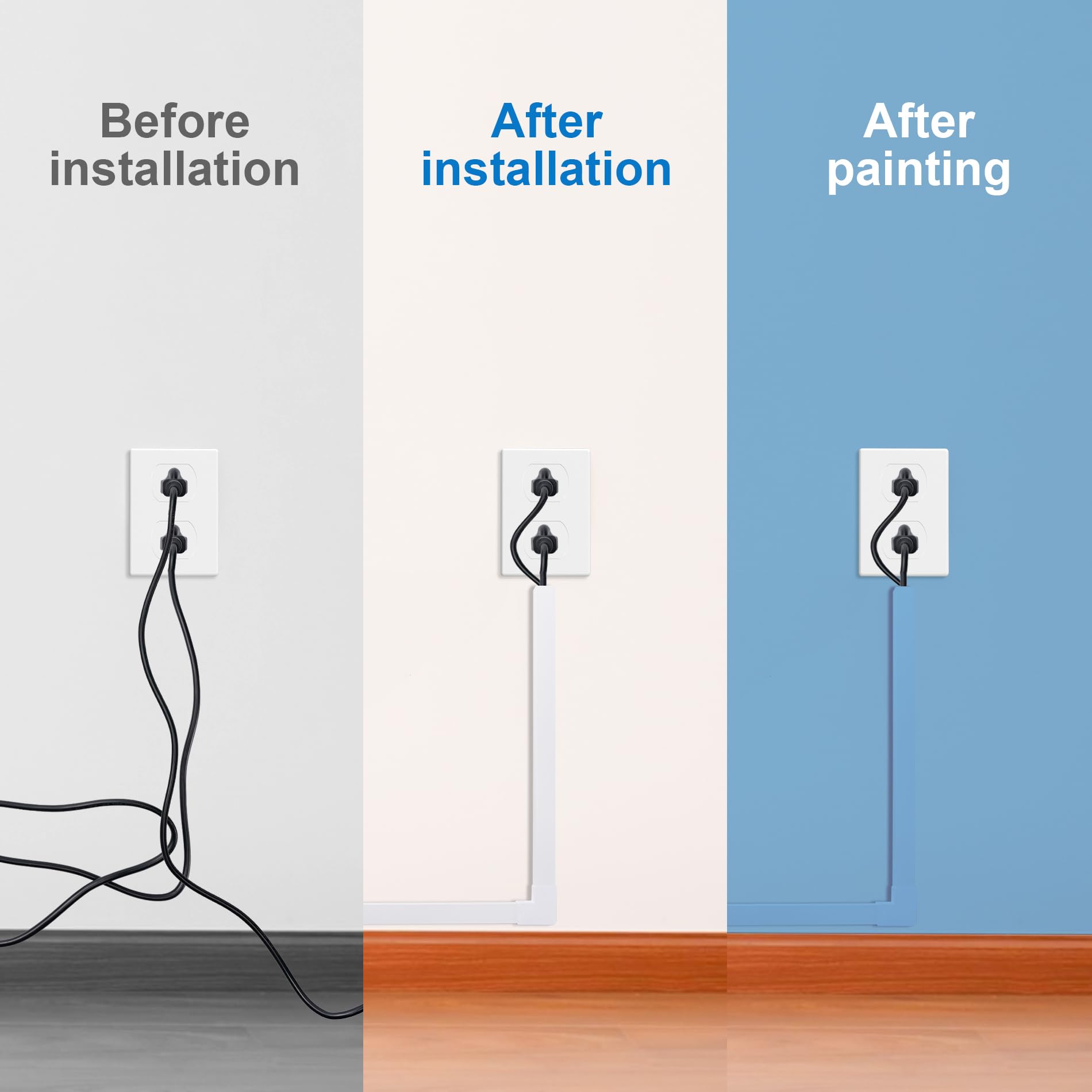 Snapklik.com : 94.5in Cord Hider Kit, Cord Covers For Wires On Wall ...