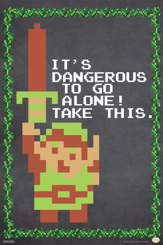 Amazon.com: Pyramid America Laminated Legend of Zelda Its Dangerous to ...