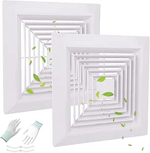 Amazon.com: TIHCXNY 2-Piece(12"x12"Inches) Bathroom Exhaust Fan Cover ...