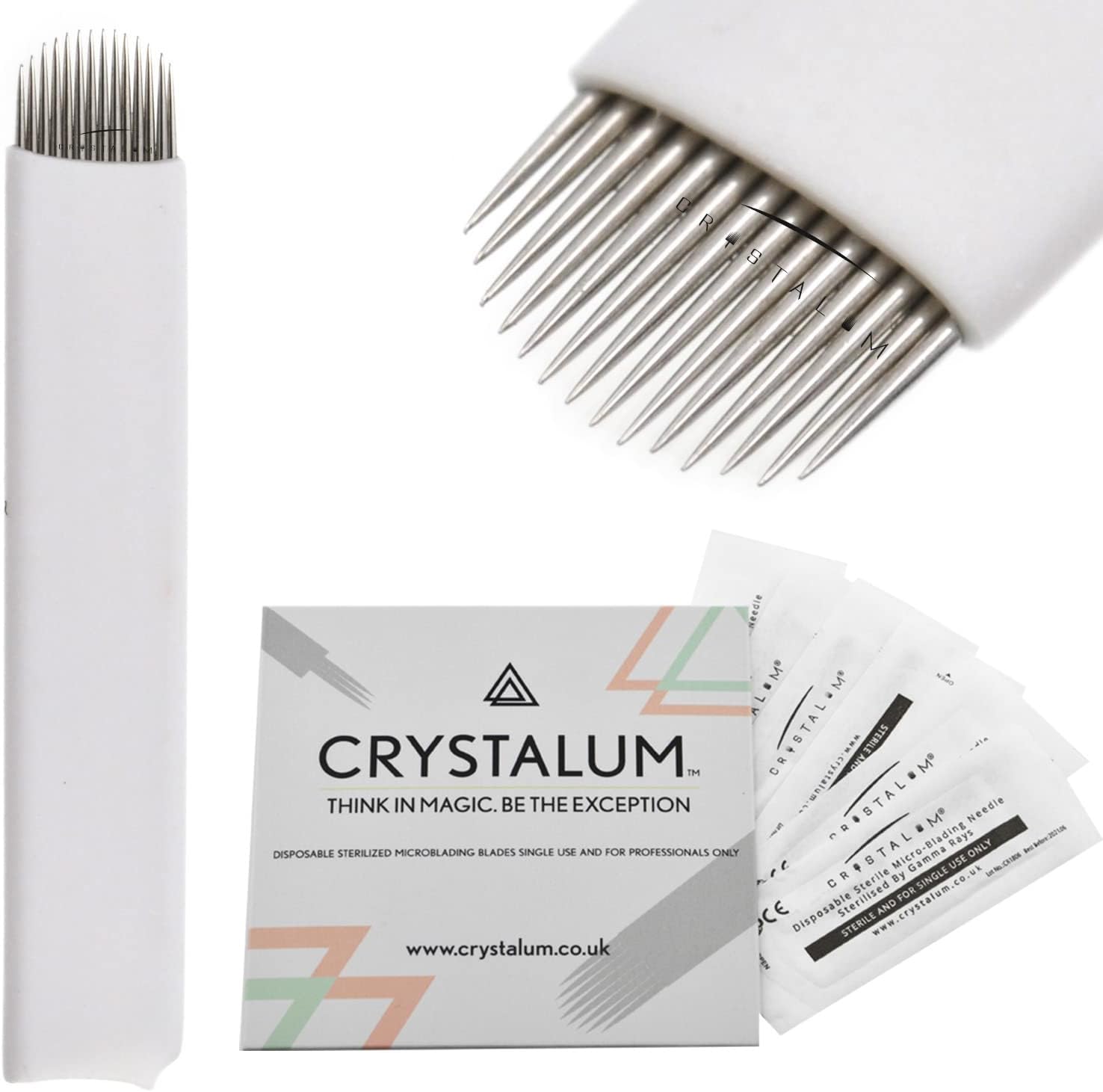 Microblading Blades 12U Pin 20 Needles Curved Tattoo Tattooing Semi ...