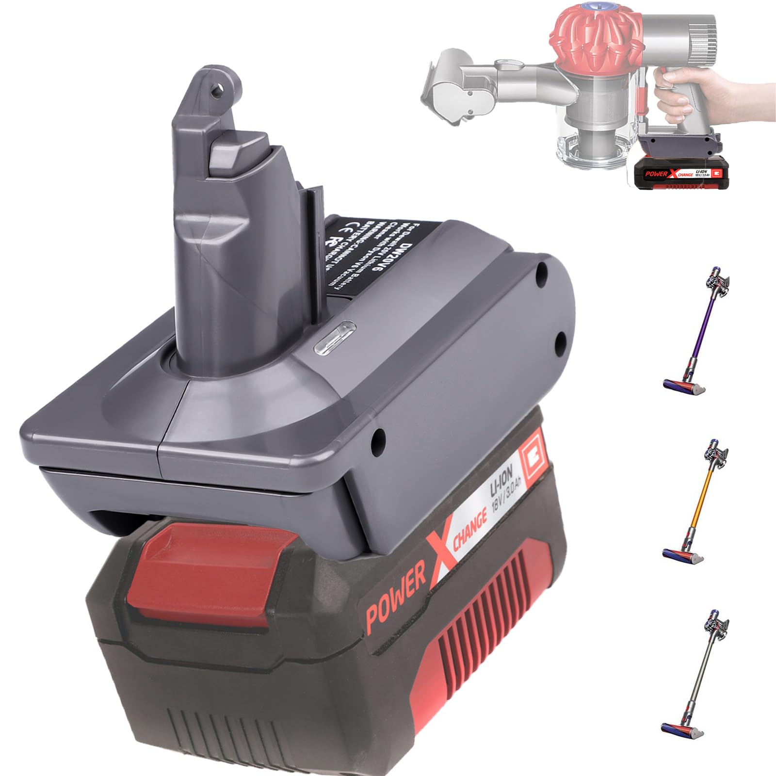 V6 Battery Adapter for OZITO/Einhell 18V Lithium Battery Converted for ...