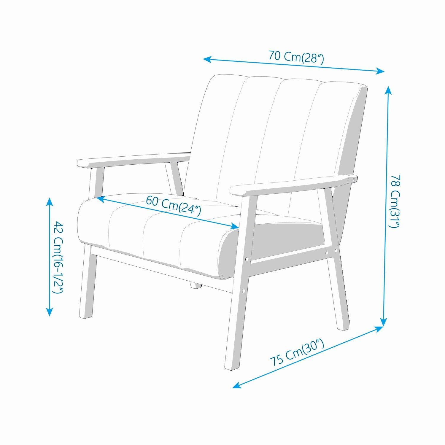 Snapklik.com : Reception Retro Accent Chair Beech Wood Frame Armchair ...