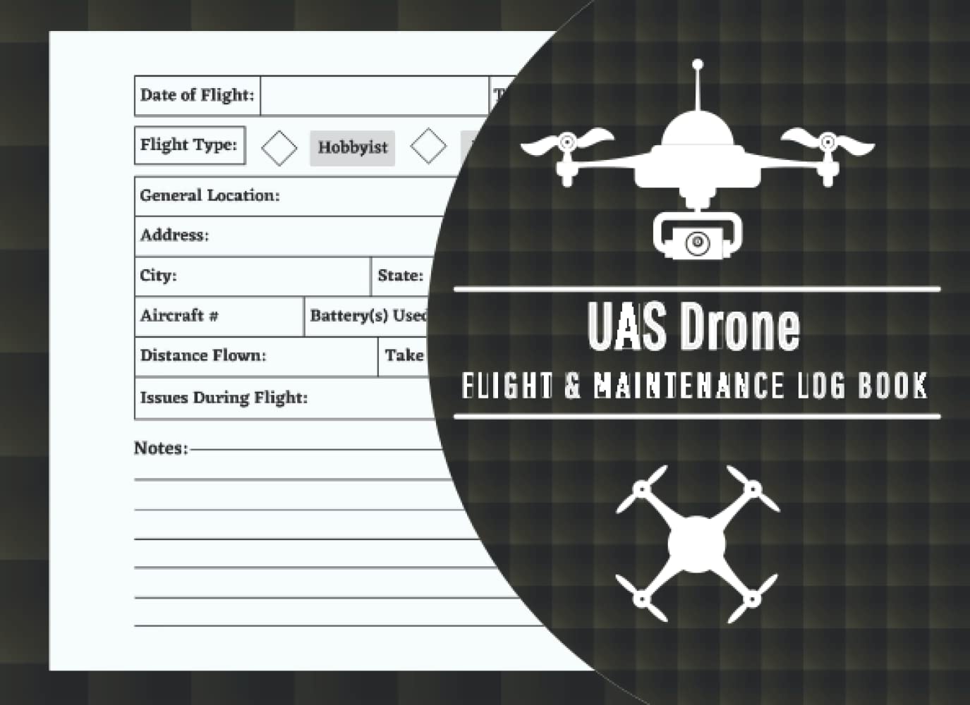 Uas Drone Flight And Maintenance Log Book Uas Pilot Log | Desertcart ...