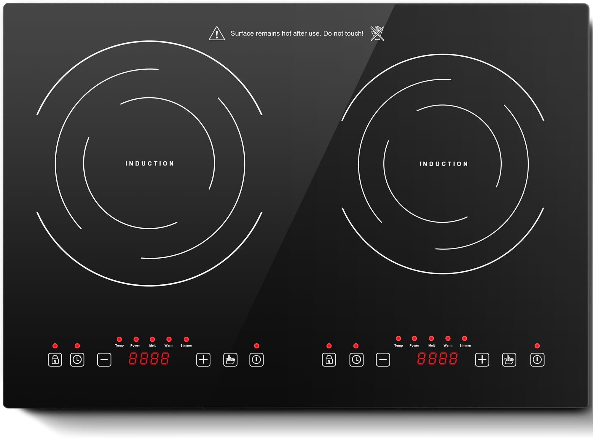 Amazon.com: ECOTOUCH Induction Cooktop 2 Burner 12 inch with Booster 3500W Built-in Glass ...