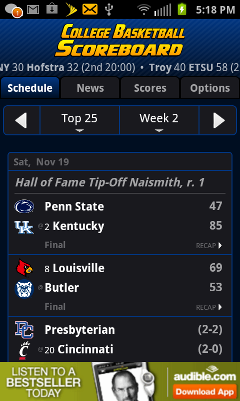 College Basketball Scoreboard