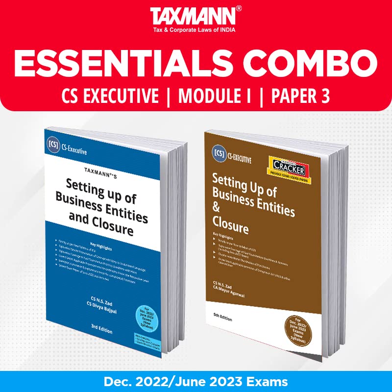 Buy Taxmann's ESSENTIALS COMBO for CS Executive Dec. 2022/June 2023 ...