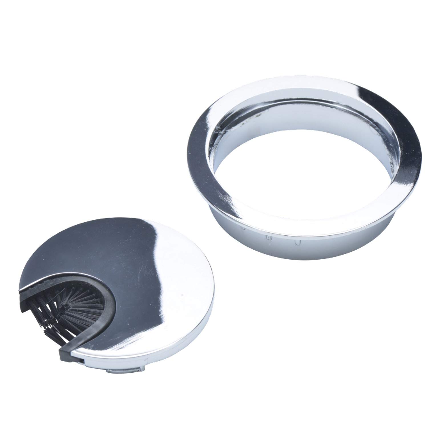 Snapklik.com : Polished Chrome Metal Cable Grommet 2 Piece "Lock In ...