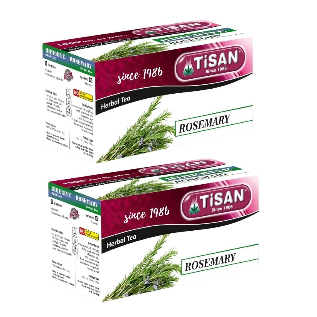Amazon.com : Tisan Rosemary Herbal Tea – 40 Tea Bags | Pure, Aromatic ...
