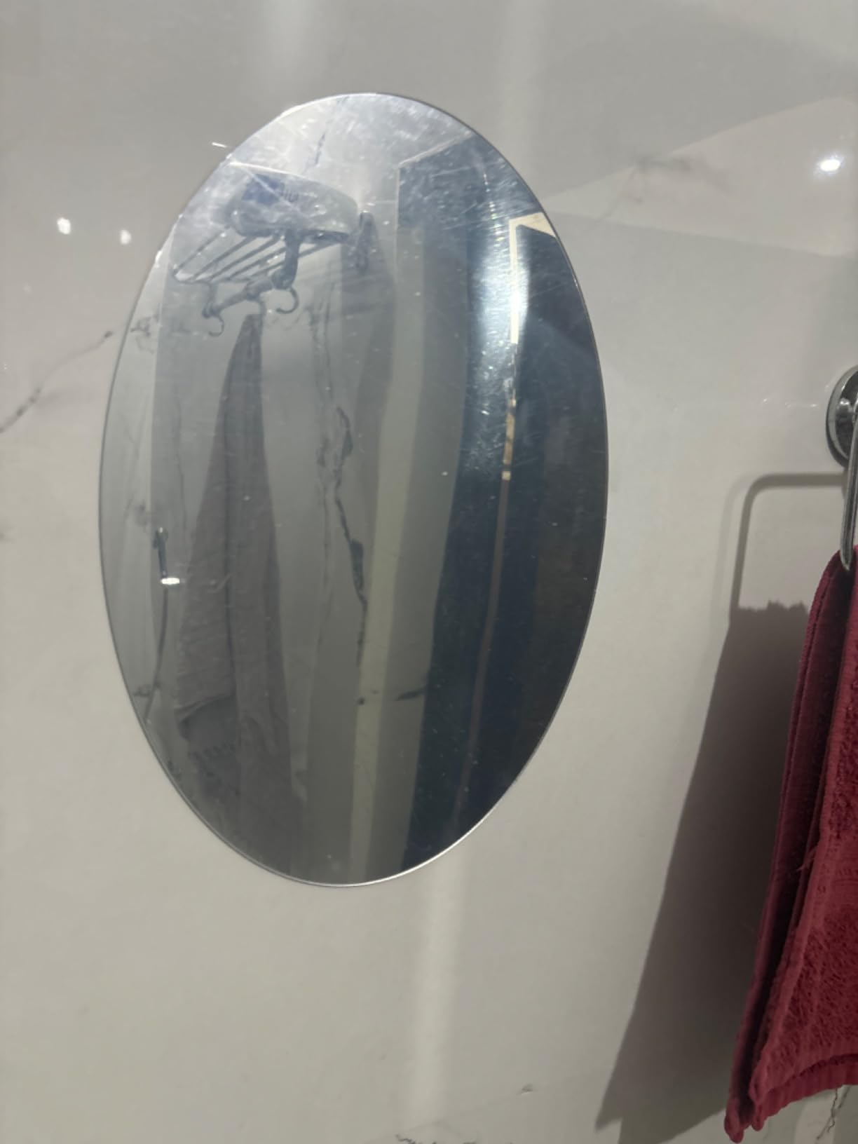 Buy Mr. Care Oval Shape Adhesive Mirror Sticker for Wall on Tiles ...