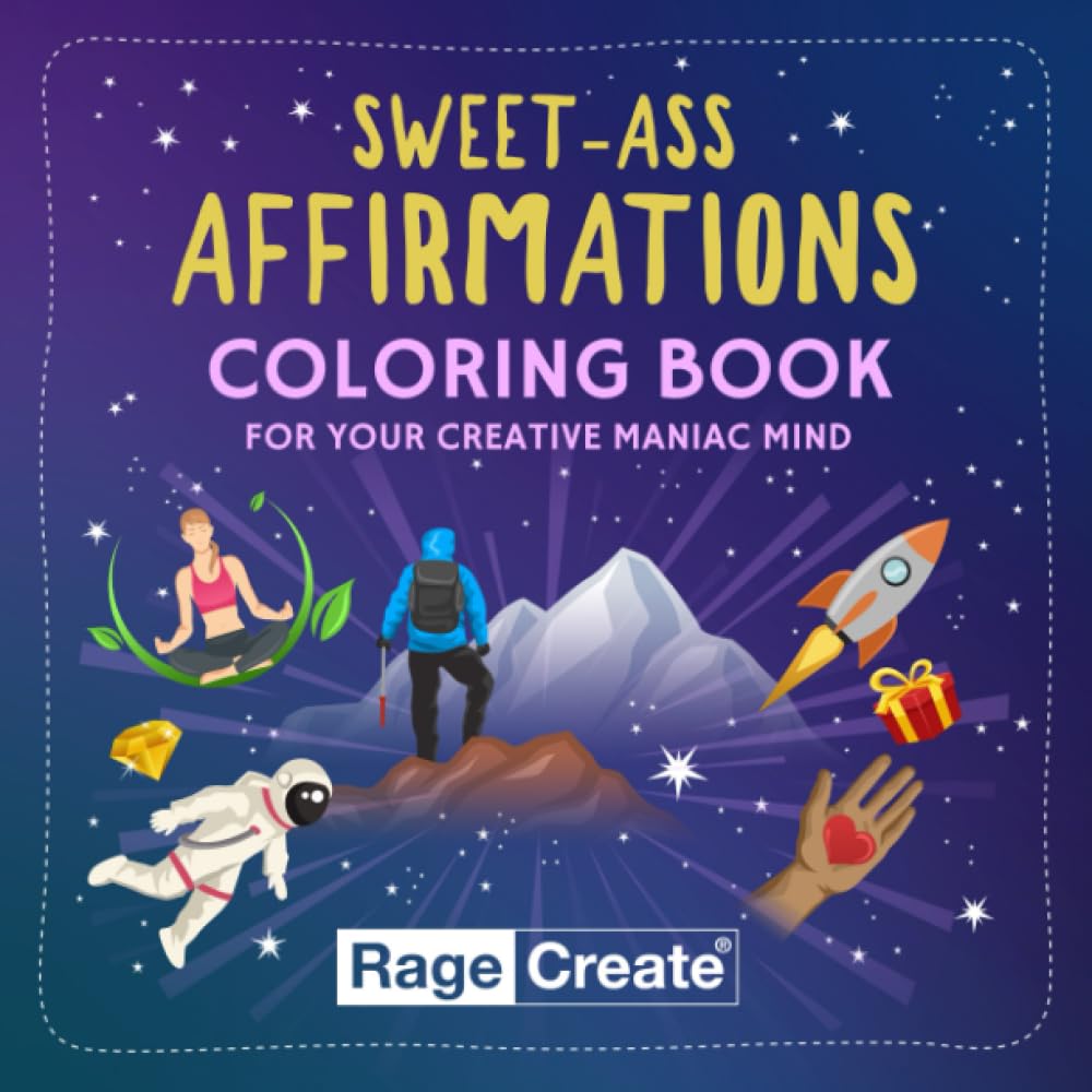 Amazon.com: Sweet-Ass Affirmations Coloring Book: 60 Deep, Funny, and ...