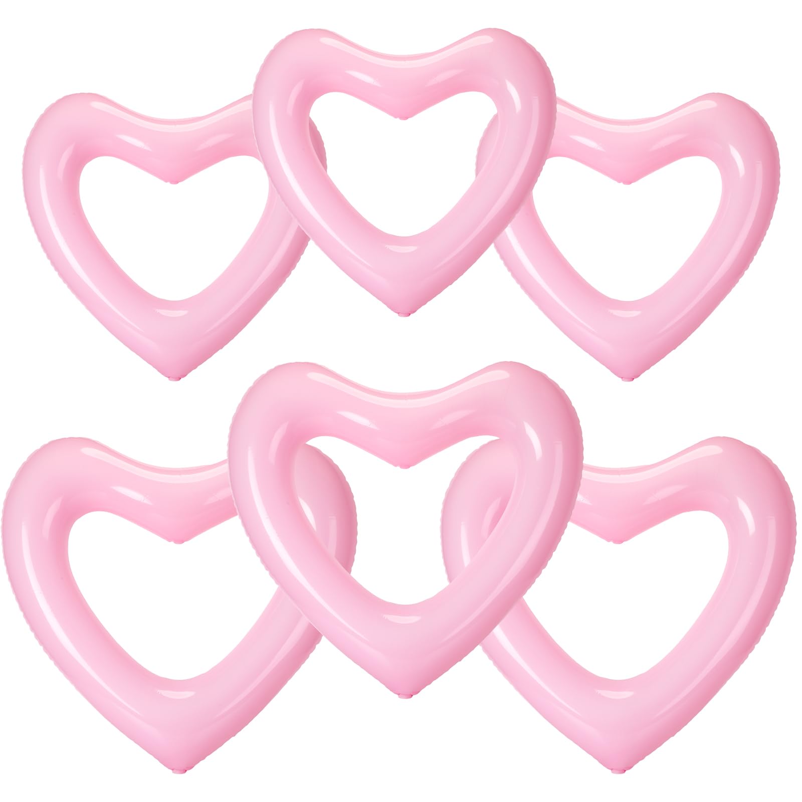 Amazon.com: Lenwen 6 Pack Inflatable Heart Pool Float 43''/ 31'' Blow ...