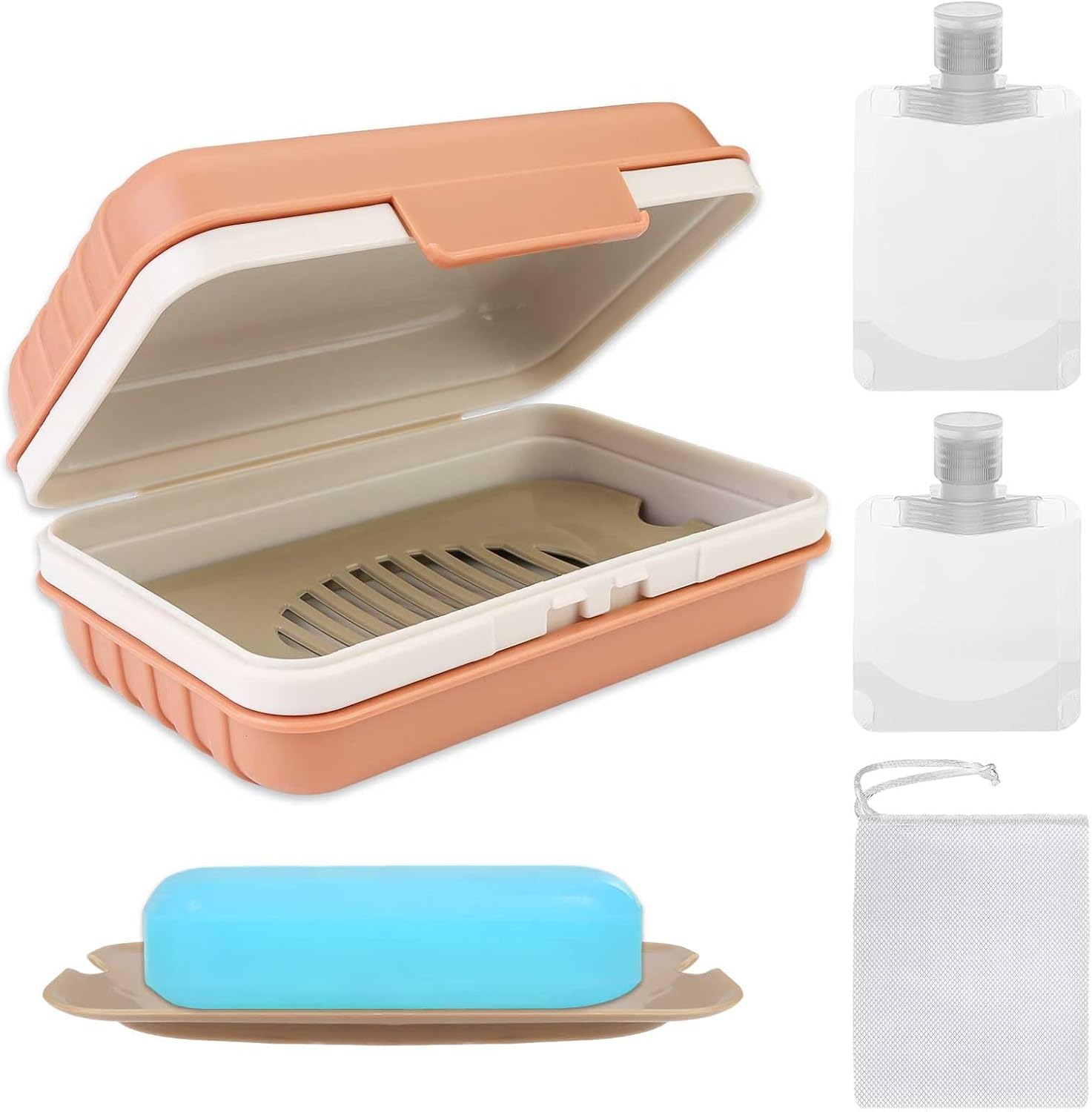 Amazon.com: FWUNYVN 4 Pack Travel Soap Holder Set, 1Pcs Travel Soap ...