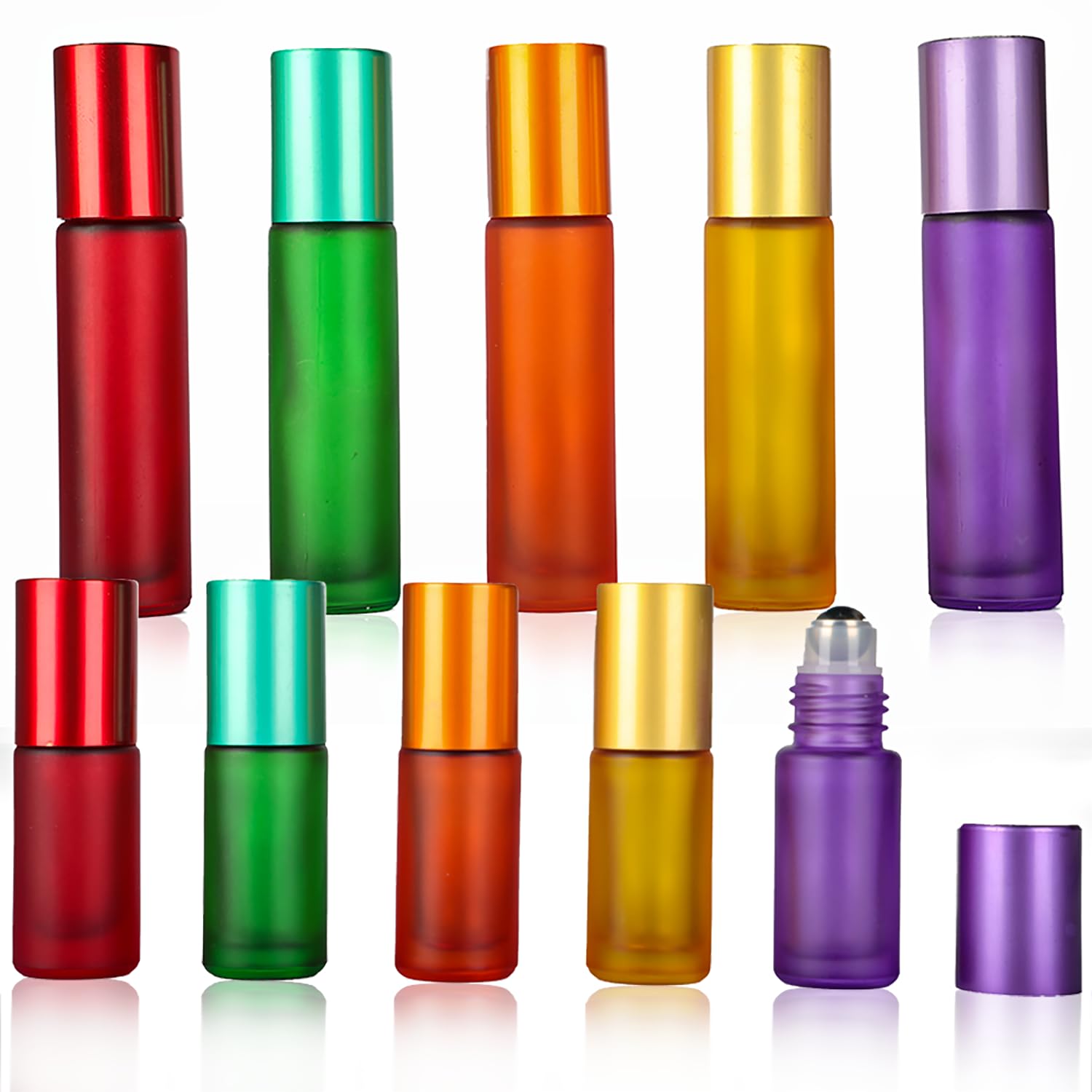 Amazon.com: 10PCS 5ml/10ml Glass Roller Bottles for Essential Oils,Roll ...