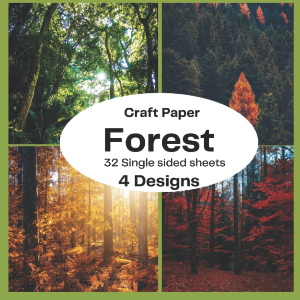 Craft Paper Pad Forest 8.5x8.5 Craft Paper, Scrapbooking Paper, Forest ...