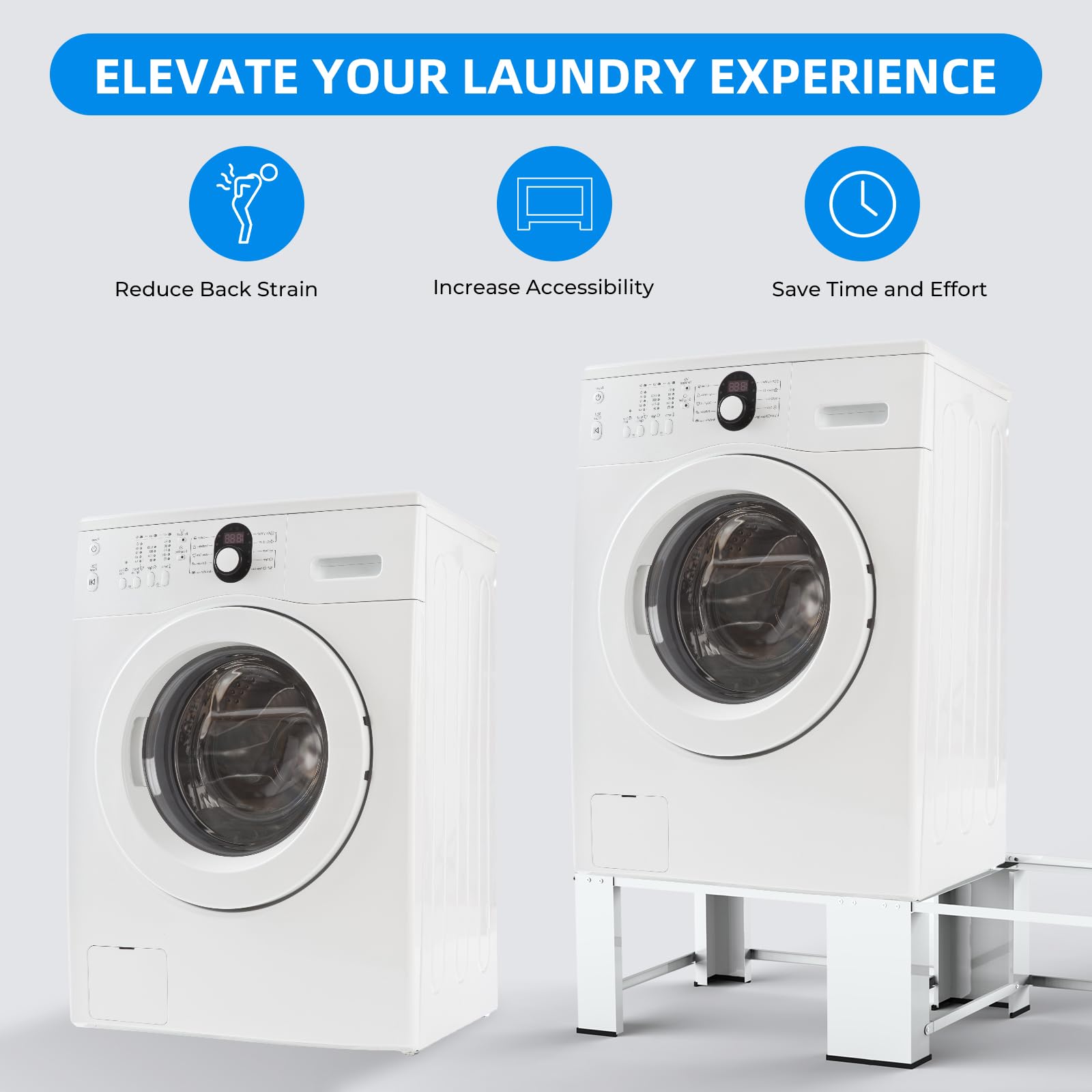 2 in 1 Washer Dryer Pedestals 29" - Laundry Pedestal for Washer and ...