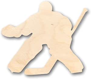 Amazon.com: Unfinished Wood Hockey Goalie Shape Craft up to 46" DIY 12 ...