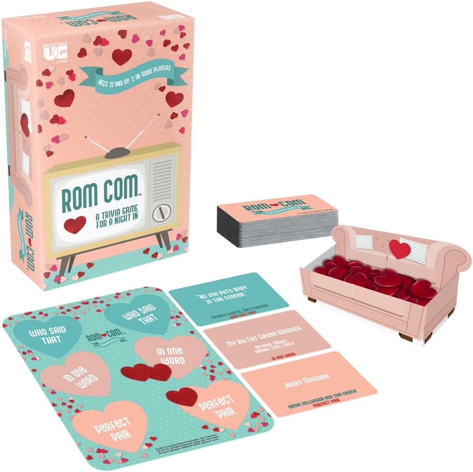 Amazon.com: ROM Com Team Trivia Game by University Games, Perfect for ...
