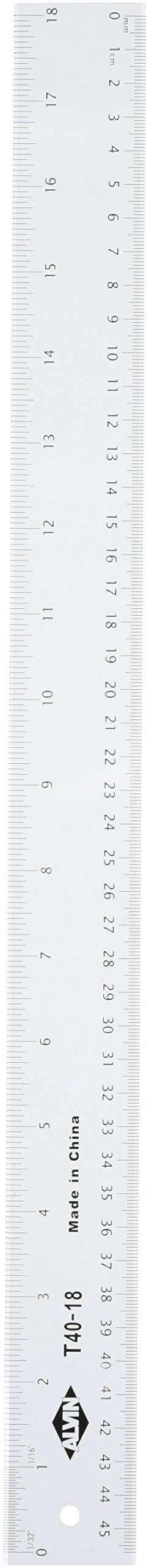 Buy Alvin, Clear Acrylic Ruler, Scratch Resistant - 18 inches - T40-18 ...