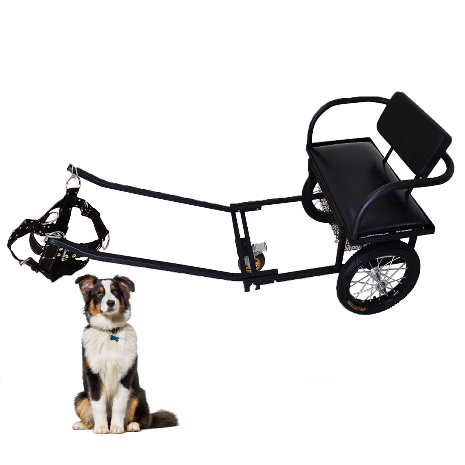 Amazon.com: JIYCD Dogs Pull Carts Dog Trailer for 22lb-132lb Dogs ...
