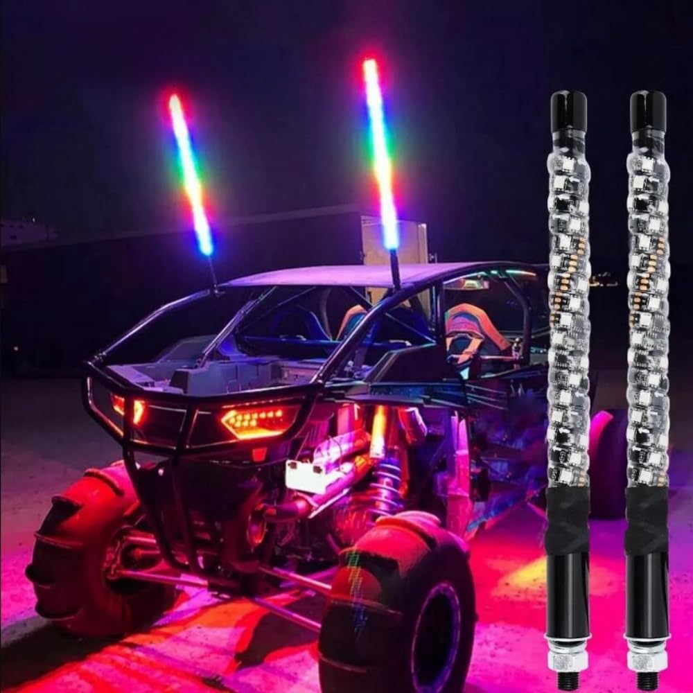 Amazon.com: LED Antenna Whip Lights for UTV ATV, Spiral Light Up RGB ...