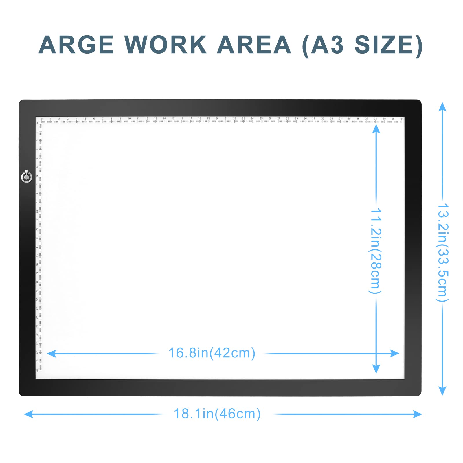 LED A3 Light Pad, Ultra-Thin Adjustable Light Tracing Box USB Powered ...