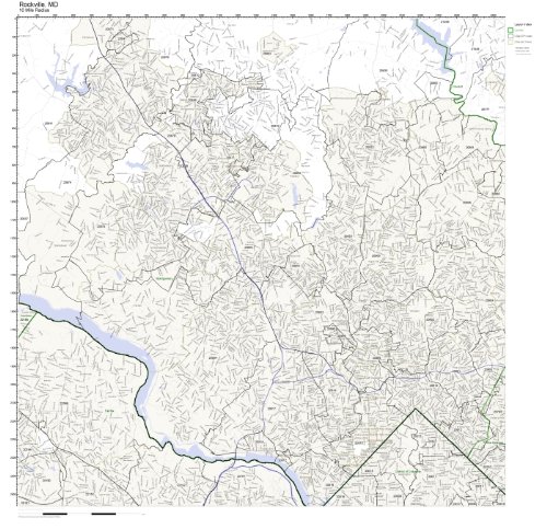 Amazon.com: Working Maps Rockville, MD Zip Code Map Laminated : Office ...