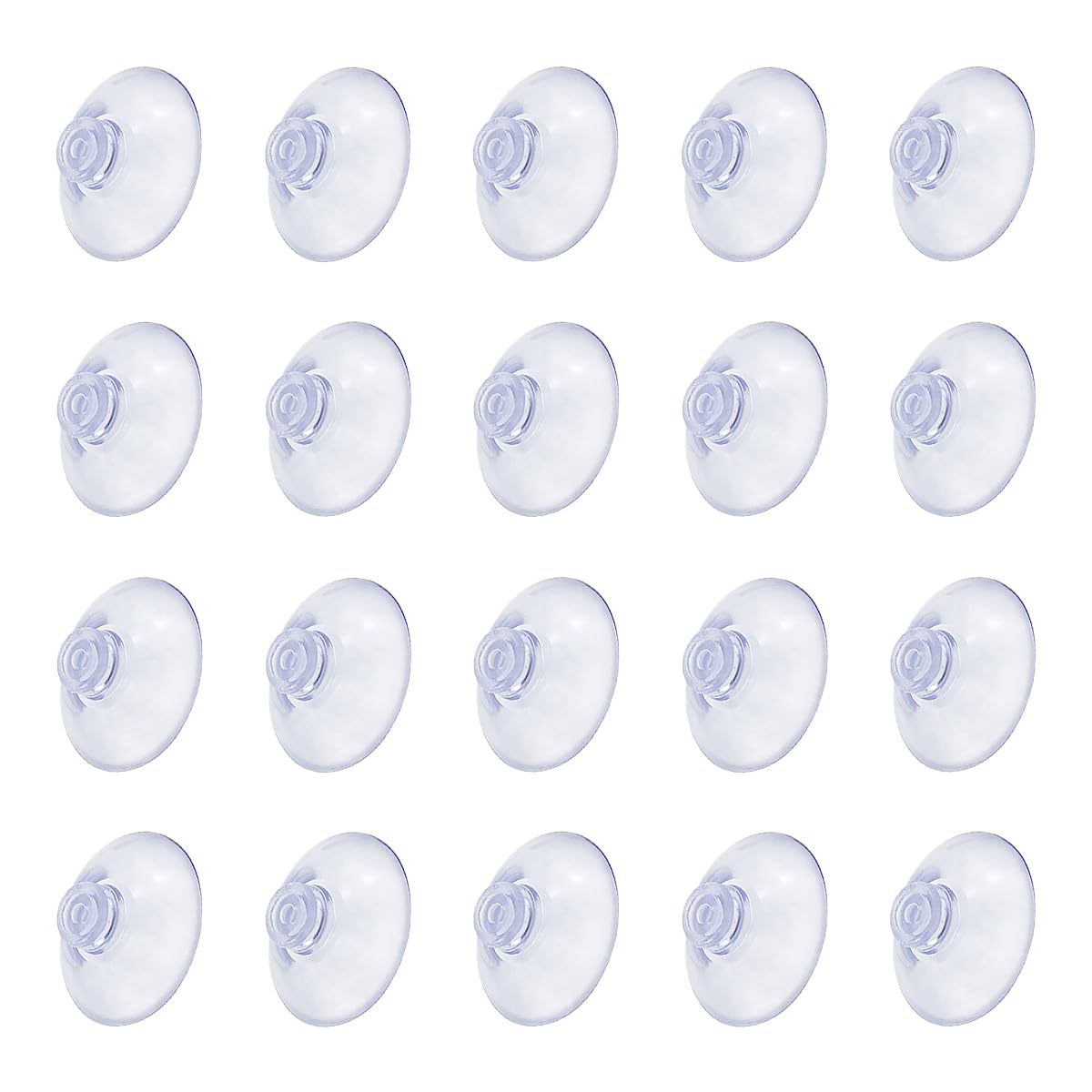 Rumyve 20-Pack 20mm Small Plastic Suction Cups - Transparent Suction ...