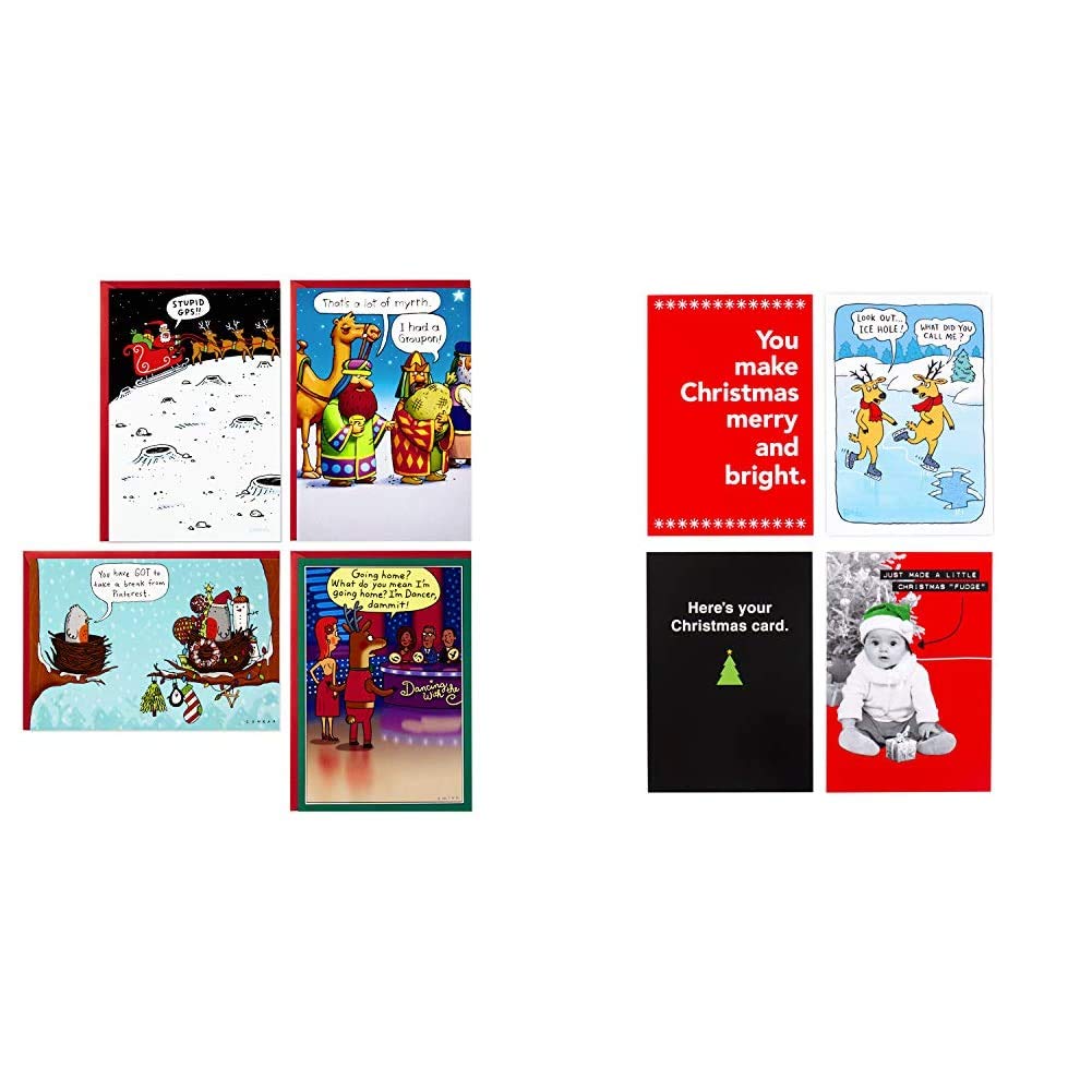 Buy Hallmark Shoebox Funny Boxed Christmas Cards Assortment, Cartoons ...