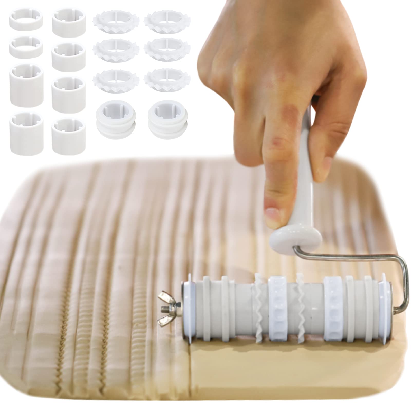 Amazon.com: OLizee® Portable DIY Pottery Pattern Roller with 26 ...