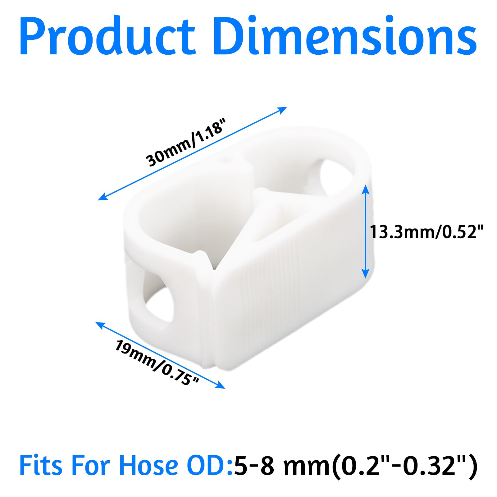 Snapklik.com : Axisculpt Plastic Tubing Clamps 1/4" - 5/16"OD Plastic ...