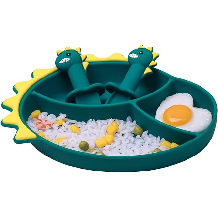 Amazon.com: Kid Plate Set Bamboo Toddler Plates Dinnerware Dinner Dish ...