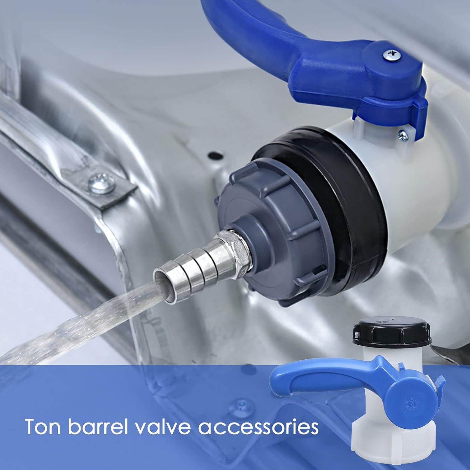 DriSubt IBC Water Tank Universal Adapter, IBC Container Outlet Control ...