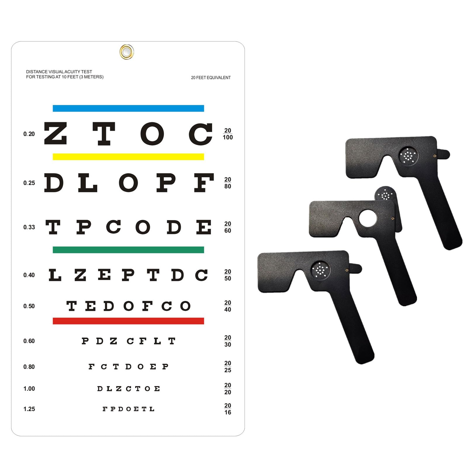 Buy PVC Eye Chart, Upgraded Snellen Eye Chart for Eye Exams 10 Feet ...