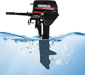 Amazon.com: 169CC 2-Stroke HANGKAI Outboard Motor, 12 HP Outboard Boat Motor Water Cooling & CDI ...