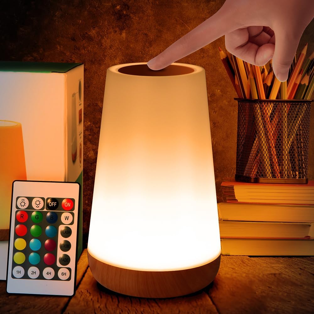 iFkoo Bedside Lamp, Touch Lamp for Bedrooms, Table Lamp with Dimmable ...
