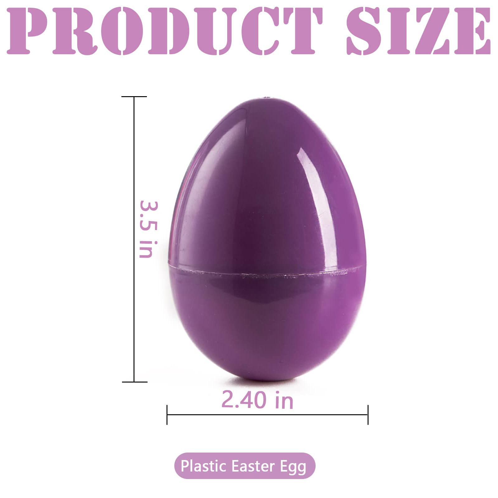 3.5”Empty Easter Eggs Fillable,36PCS Large Plastic Easter Eggs,6 Colors Easter Basket Stuffing ...