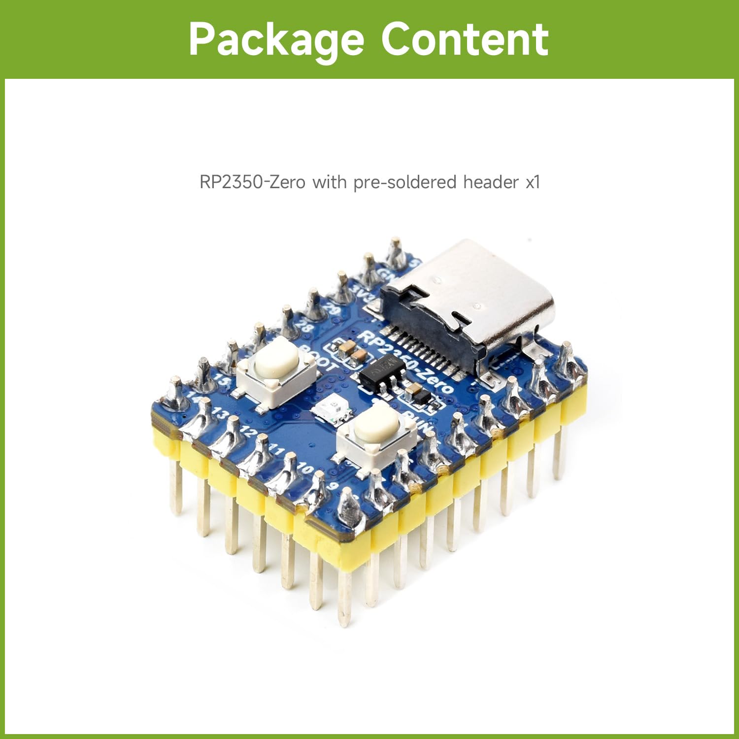 Raspberry Pi Pico 2 Waveshare RP2350-PiZero Development Board, Based On ...