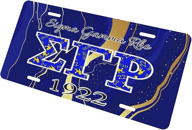 Amazon.com: Sigma Gamma Rho License Plate 6" X 12", Automotive Aluminum ...