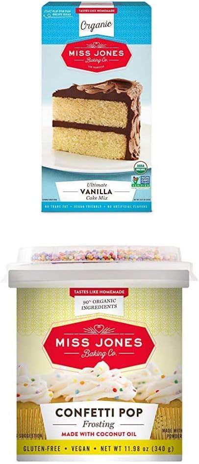 Amazon.com : Miss Jones Baking Organic Cake and Cupcake Mix with ...