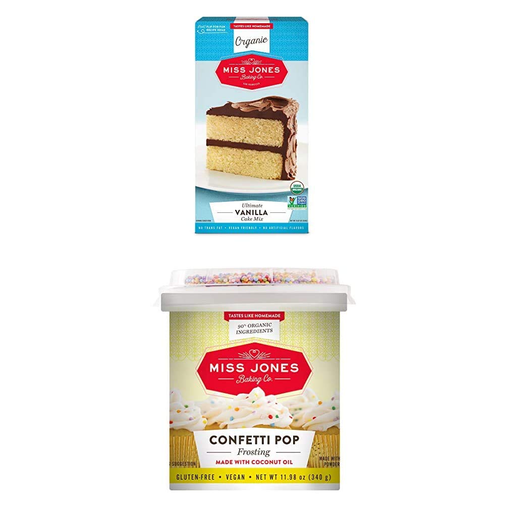 Amazon.com : Miss Jones Baking Organic Cake and Cupcake Mix with ...
