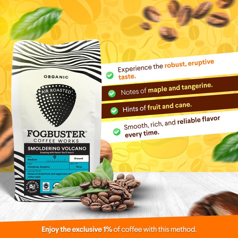 Fogbuster Coffee Works, Smoldering Volcano Café molido de 10 onzas ...