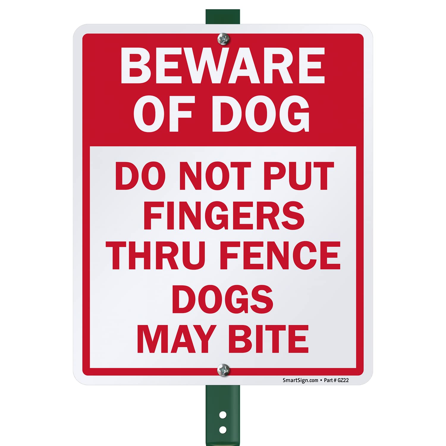 Amazon.com: SmartSign 12 x 10 inch “Beware Of Dog - Do Not Put Fingers ...