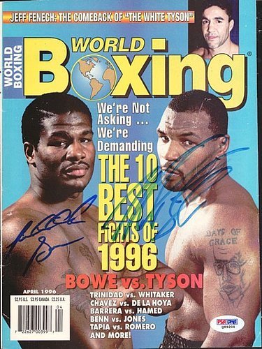 Buy Mike Tyson and Riddick Bowe Signed World Boxing Magazine Cover ...