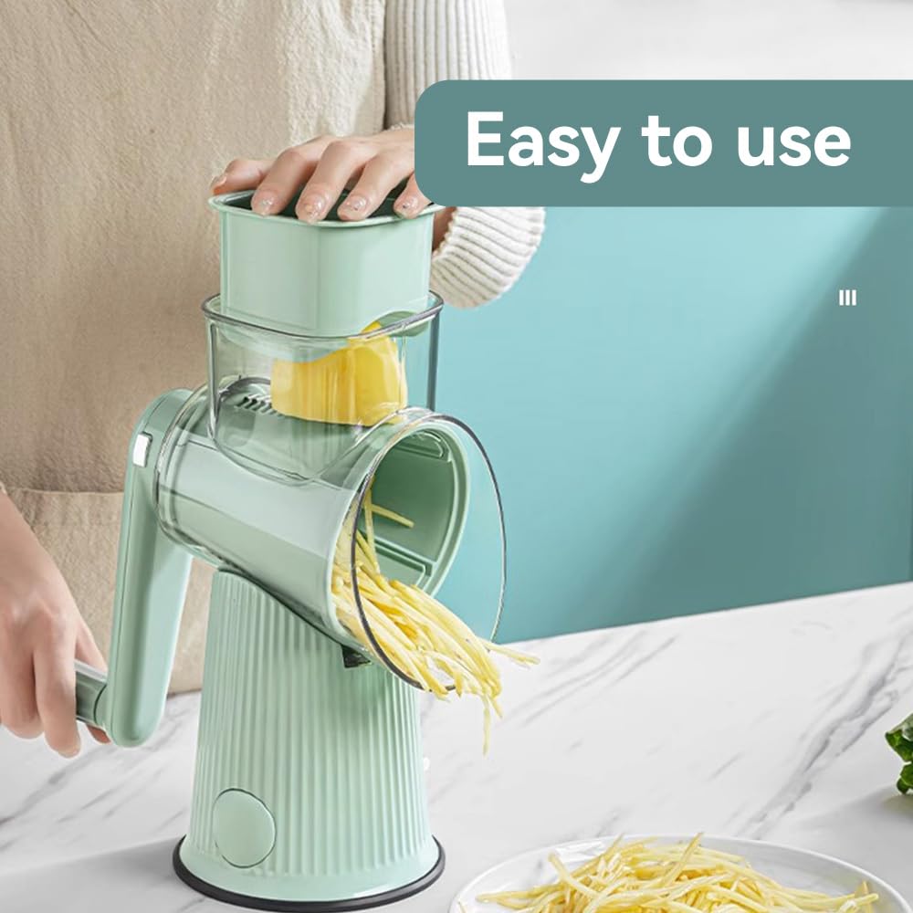 Snapklik.com : YHQPHZM Rotary Cheese Grater, 5-Set Replaceable Drum ...