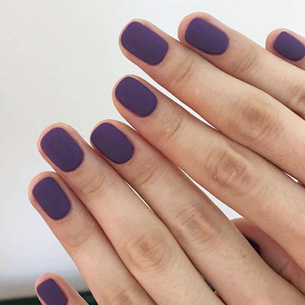 Purple Matte Acrylic Nails
