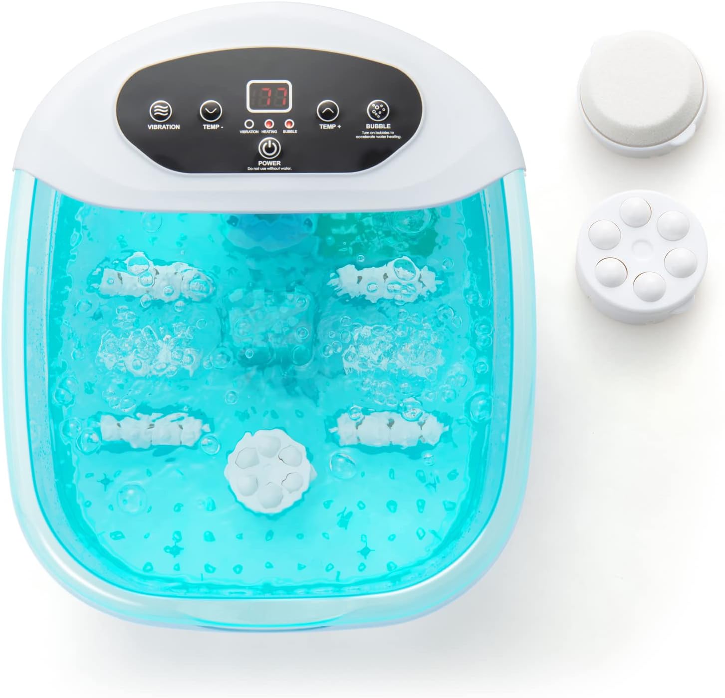 Amazon.com: CINERY Foot Spa Bath Massager with Heat, Bubbles, Vibration ...