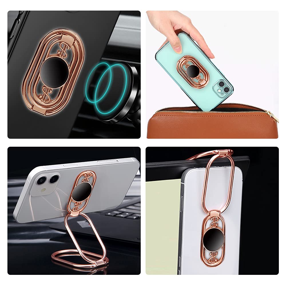 Foldable Cell Phone Ring Holder Finger Kickstand, 360° Rotation Ultra ...