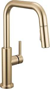 Delta Nicoli 19868LF-CZ Modern U-Spout Kitchen Faucet with Pull Down ...
